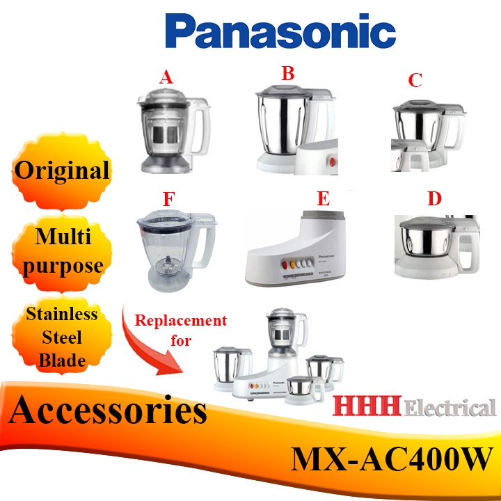 PANASONIC Original Spare Parts for Multipurpose Mixer Grinder MX-AC400W ...