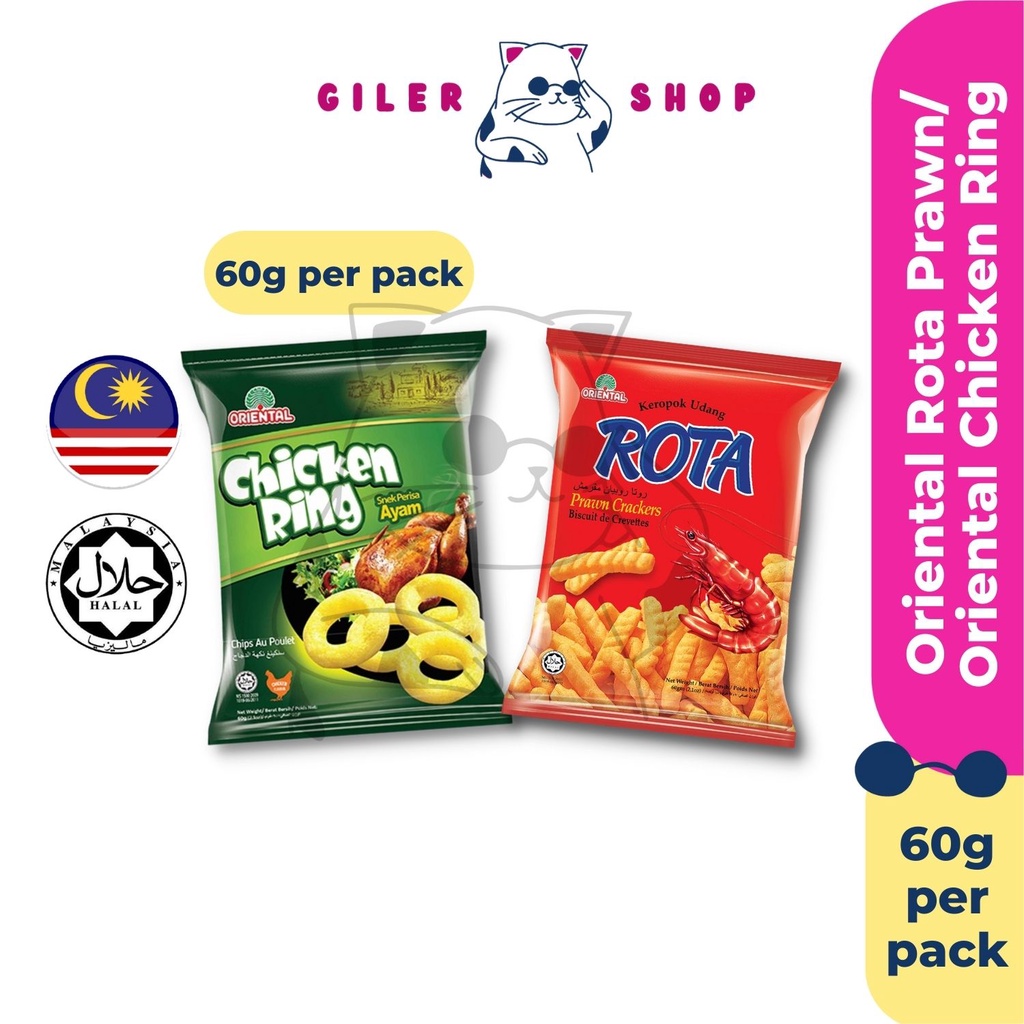 Rota Prawn Crackers Oriental 60g | Oriental Chicken Ring Crackers 60g ...