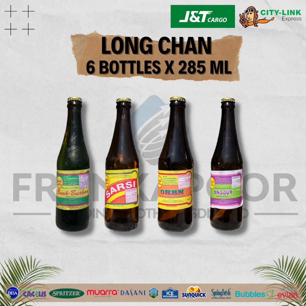 Air Long Chan Original 285ml Air Botol Kaca Legend 5 Perasa Kenangan Zaman Dahulu, Origin Melaka ...