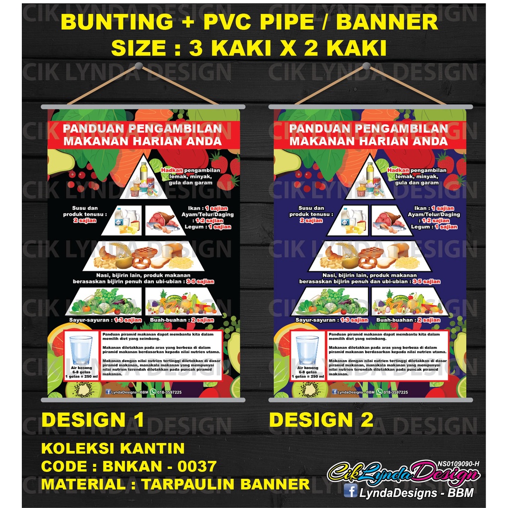 PRE-ORDER - BUNTING + PVC PIPE - PIRAMID MAKANAN | Shopee Malaysia