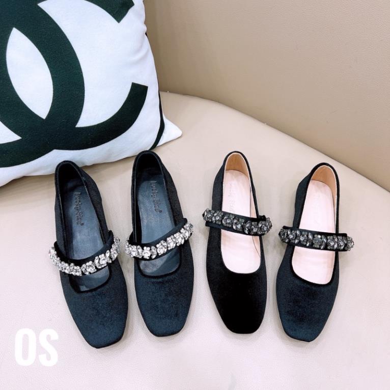 Ballet Flats With Artificial Gem Lock Full Size 35-39 - By Anh Dinh ...