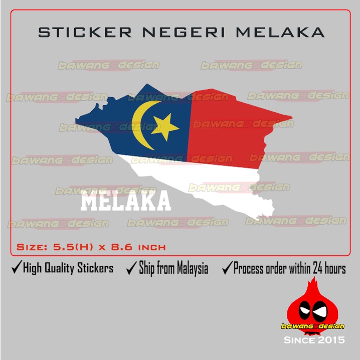 Sticker Negeri Melaka Peta/Map | Shopee Malaysia