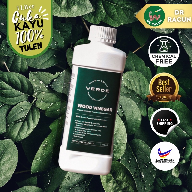1L Cuka Kayu 100% Tulen Original Wood Vinegar Organik halau serangga ...