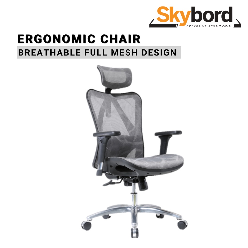 Full Mesh Ergonomic Chair | Breathable Lumbar Support Office Chair | Fully Adjustable Gaming ...