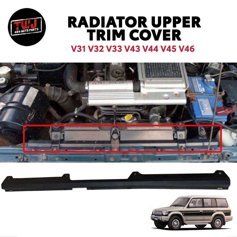 Mitsubishi Pajero V wide body Radiator Cover upper trim plastic panel ...