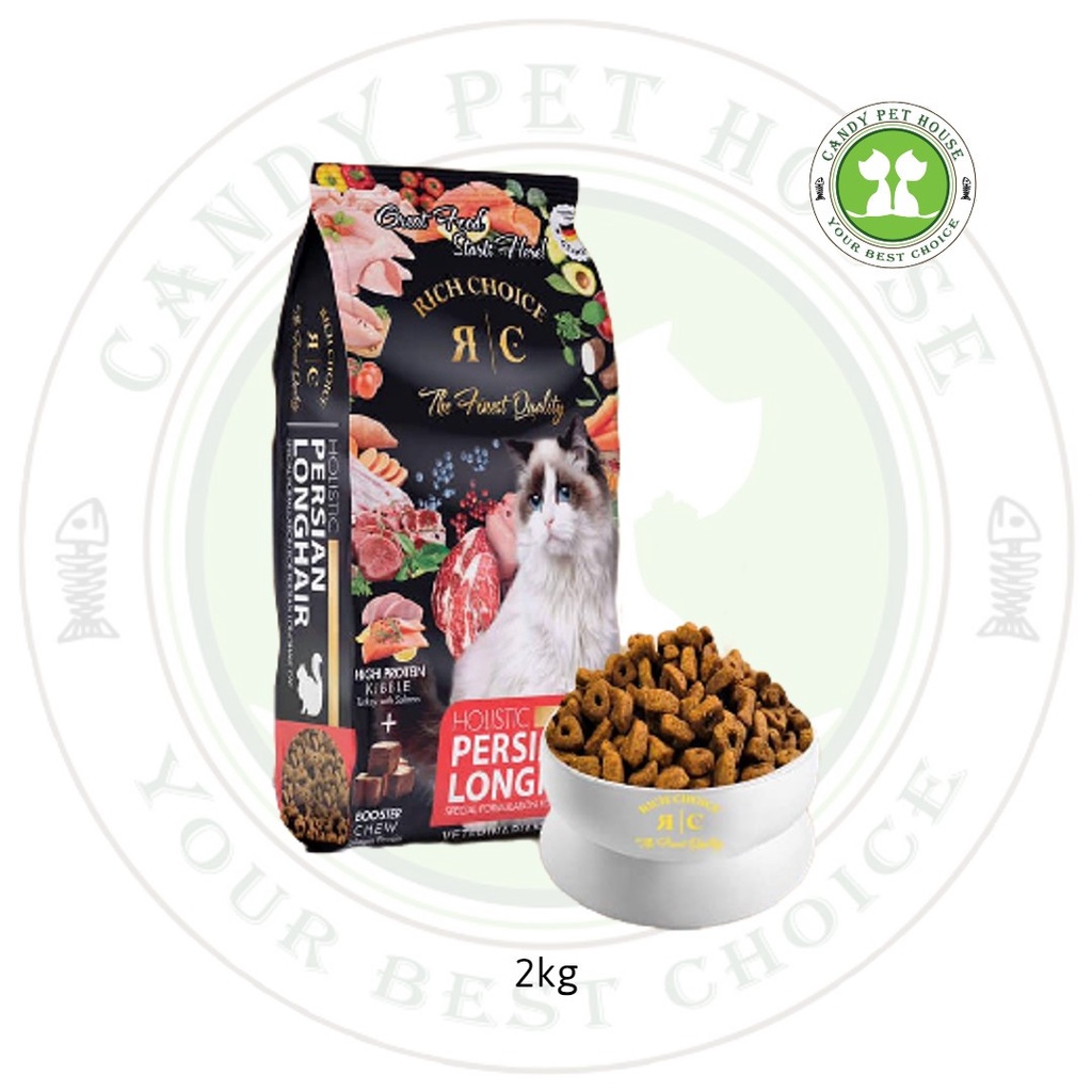 Rich Choice Holistic Persian Longhair Turkey & Salmon Kibble + Booster ...