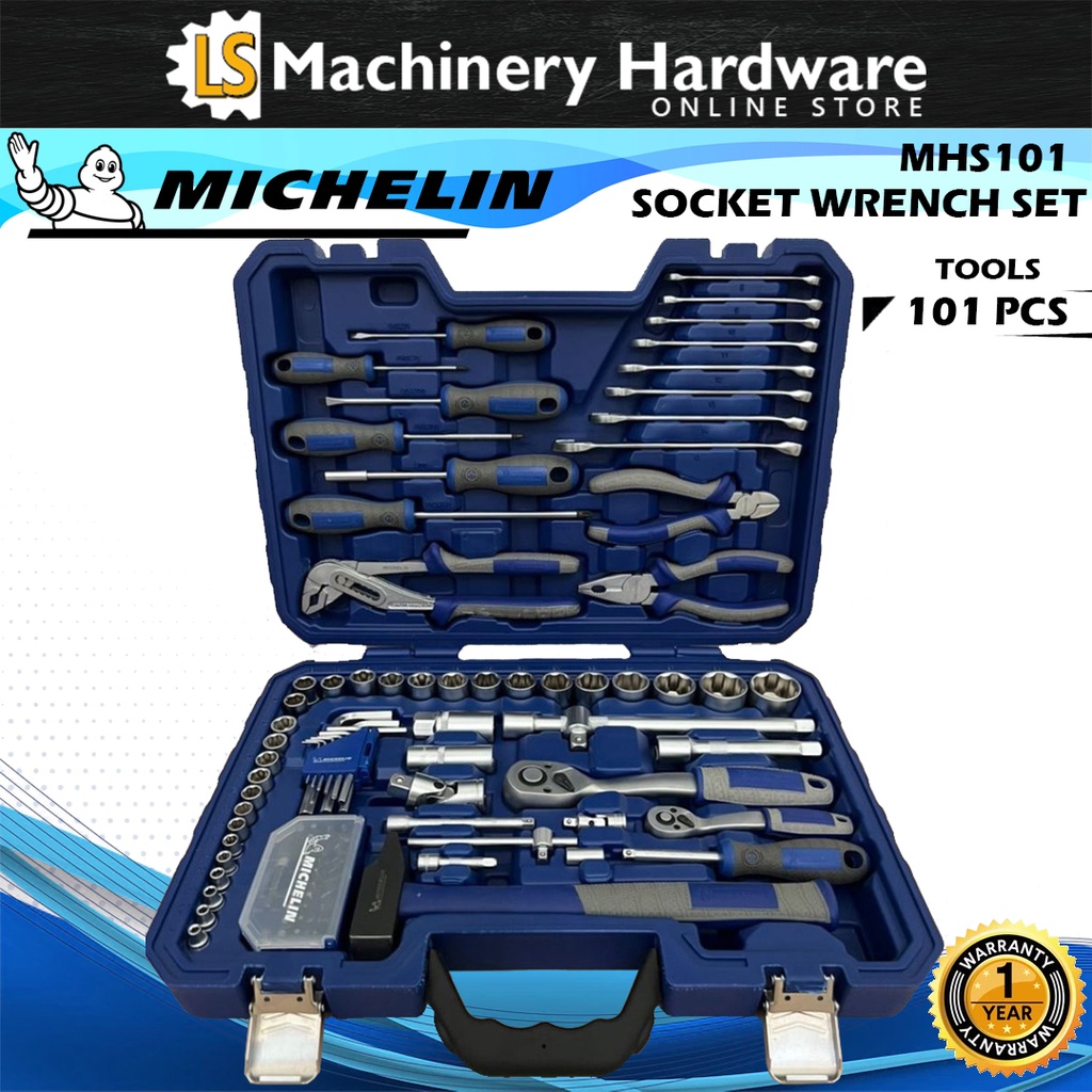 MICHELIN 101PCS MECHANIC TOOL SET MHS101 - Original Michelin Set - 1 ...