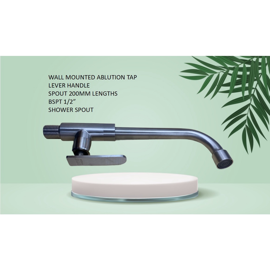 CP BRASS CHROME WALL MOUNTED LONG BIB TAP / WUDUK TAP / ABLUTION TAP ...