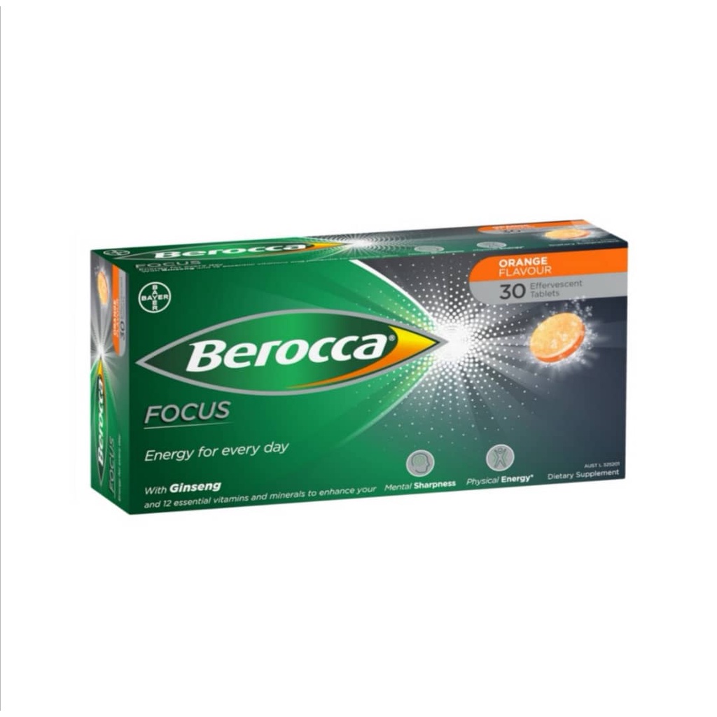 Berocca Focus Ginseng Energy 30 Effervescent Tablets | Shopee Malaysia