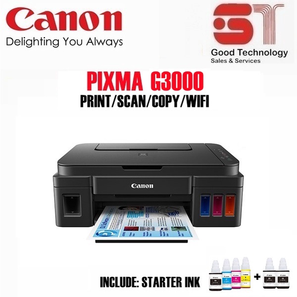 Canon Pixma G3000 Printer - All In One Print/Scan/Copy/Wifi | Shopee ...