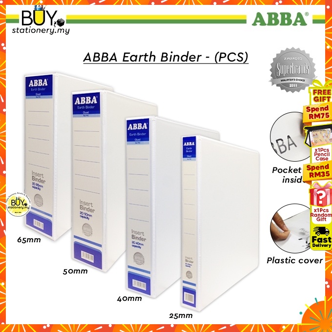 ABBA File A4 Earth Binder File 2D Ring File Folder 25mm 40mm 50mm 65mm ...