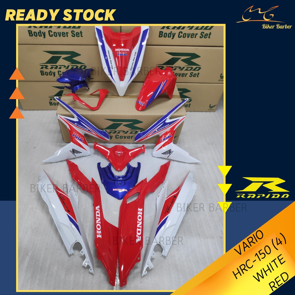 [READY STOCK] RAPIDO COVER SET HONDA VARIO HRC-150 (4) WHITE RED ...