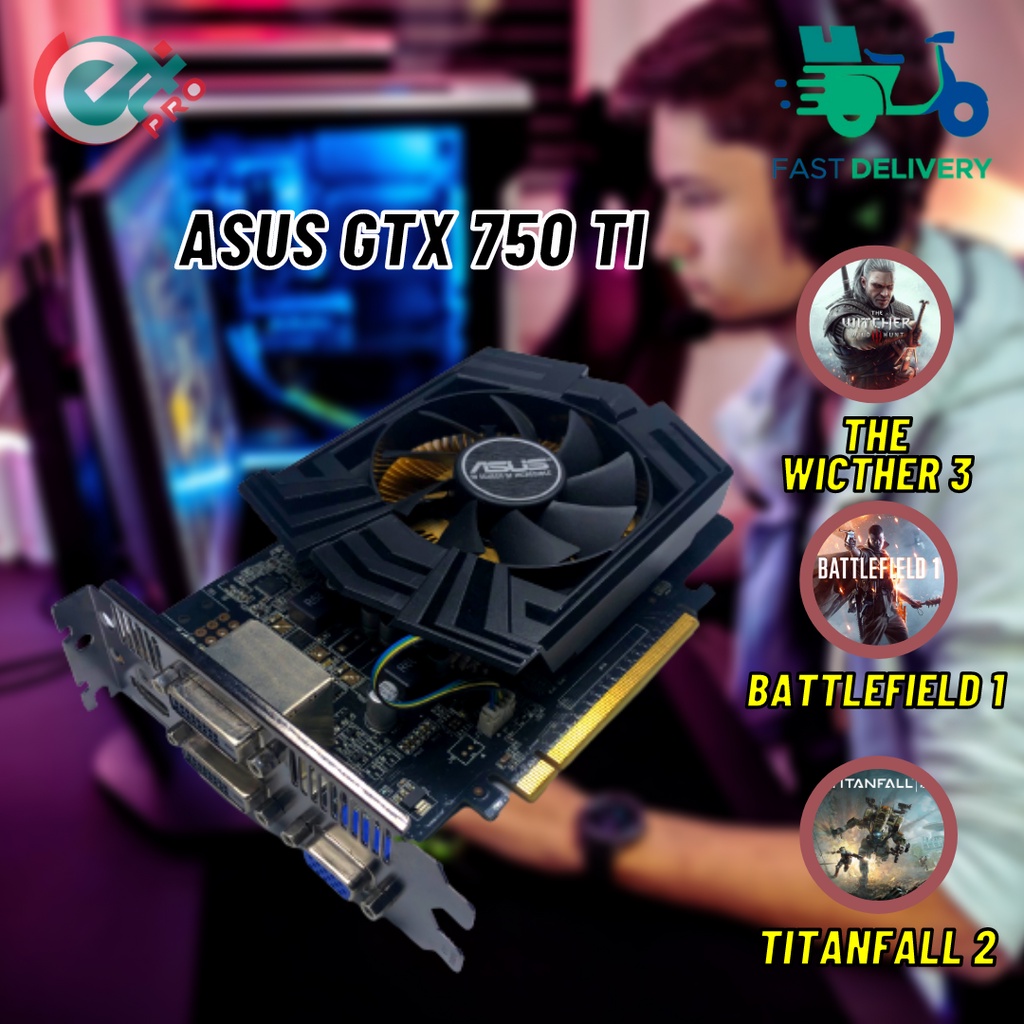 ASUS GTX750TI 2GB DDR5 128bit W/HDMI/DVI-I VGA Graphic Display Card GTX 750 TI 750TI | Shopee ...