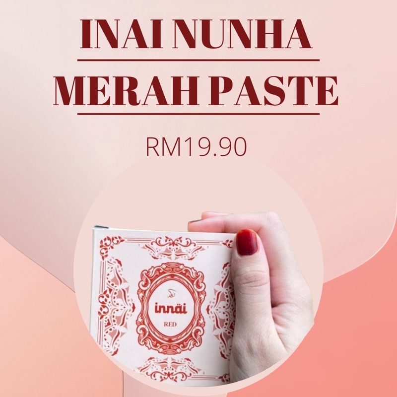 INAI NUNHA NEELOFA MERAH PASTE SIAP BANCUH HALAL SAH SOLAT | Shopee ...