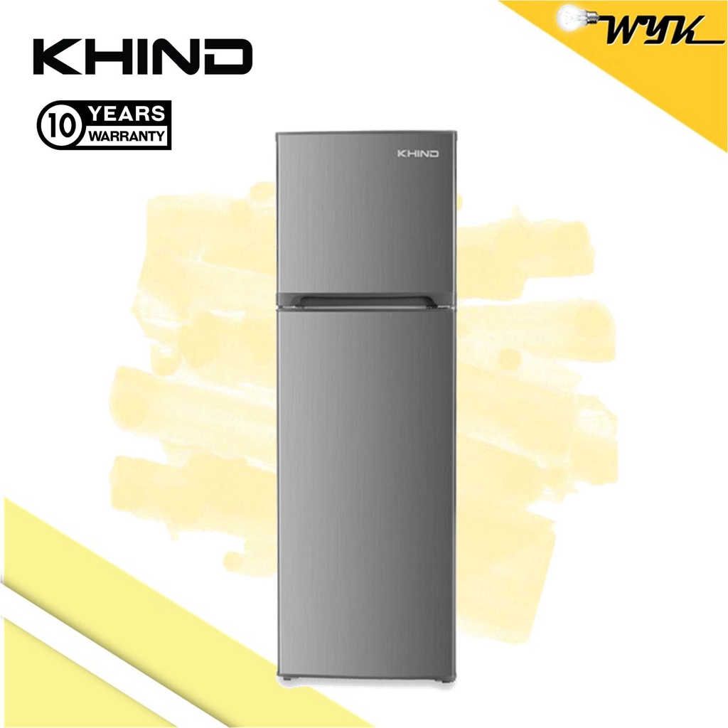 KHIND 251L Refrigerator RF270 Peti Sejuk Dua Pintu (Inox) | Shopee Malaysia