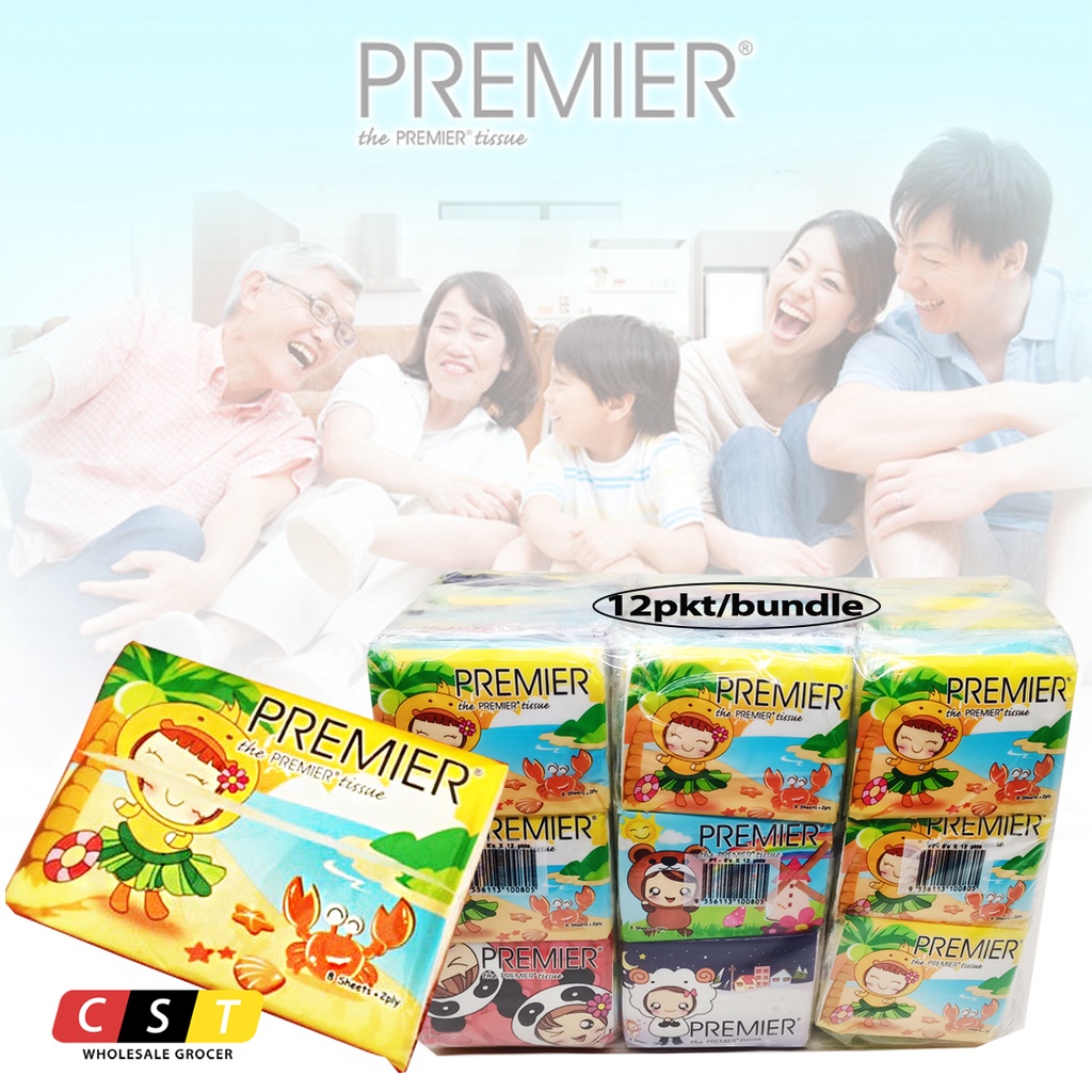Premier 2ply Pocket Tissue / Poket Tisu (8 Sheets) (144 Packs Bundle ...