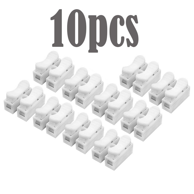 10 PCS Electric Lamp wiring quick terminal two position push type wire ...