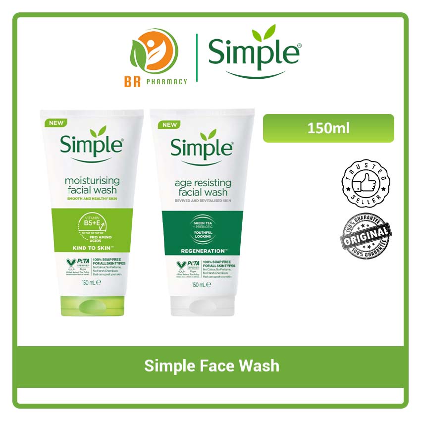 Simple Facial Wash - 150ml (Moisturising Facial Wash / Age Resisting ...