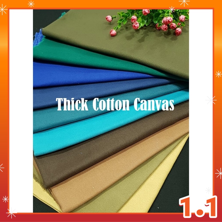 Kain Tebal Cotton Canvas 12Oz Kain Fabric Kain Kanvas Heavy Cotton ...