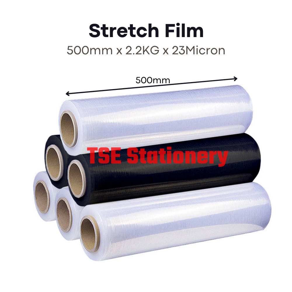Stretch Film 500mm/ 50cm / 0.5m (2.2 kg) Stretch Foil Plastic Wrapper ...