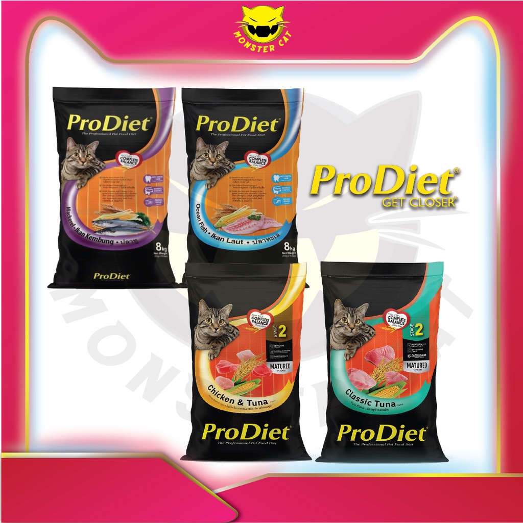 ProDiet Cat Food 8KG (Ocean Fish/Chicken Tuna/Mackerel/Classic Tuna ...