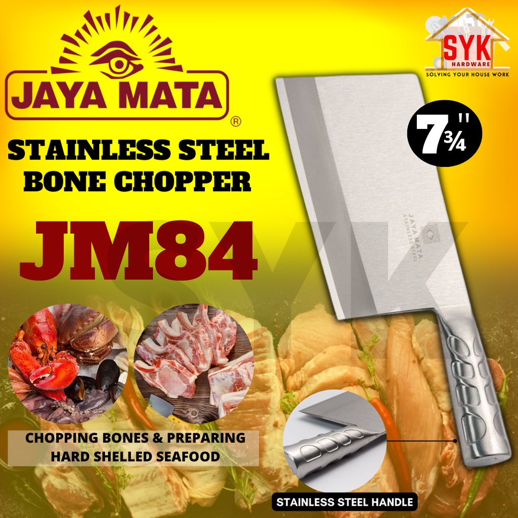 SYK Jaya mata JM84 7 3/4" Stainless Steel Bone Chopper Knife Kitchen ...