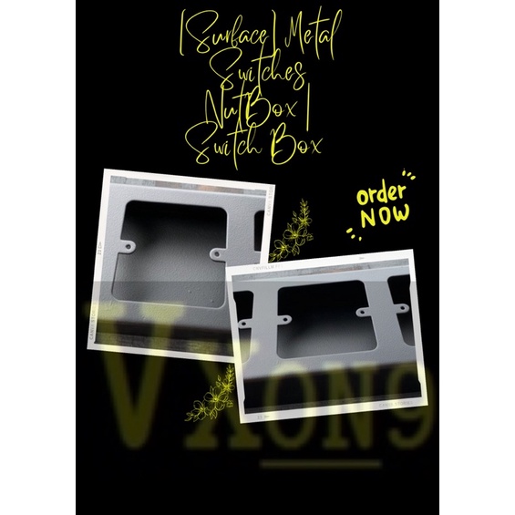 Black Surface Metal Switches Nut Box | Switch Box / Kotak Besi Suis For ...