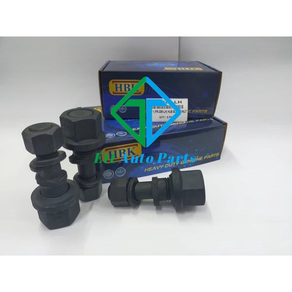 BF-604 HINO NISSAN FUSO 30MM WHEEL HUB BOLT (FRONT) LORRY TAYAR SCREW ...
