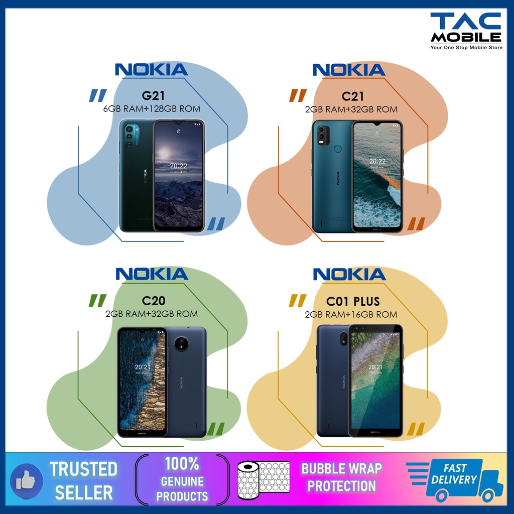 (NOKIA SMARTPHONE) NOKIA G21/NOKIA C01 PLUS/NOKIA C20/NOKIA C21 100% ...