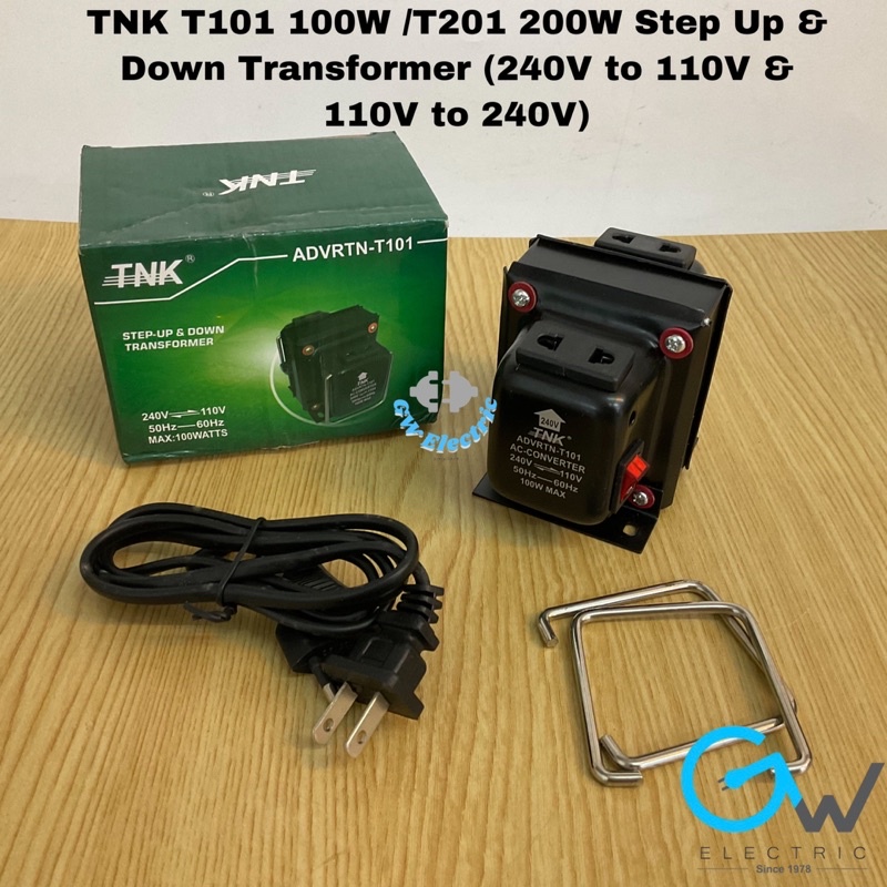 TNK T101 100W /T201 200W Step Up & Down Transformer (240V to 110V ...