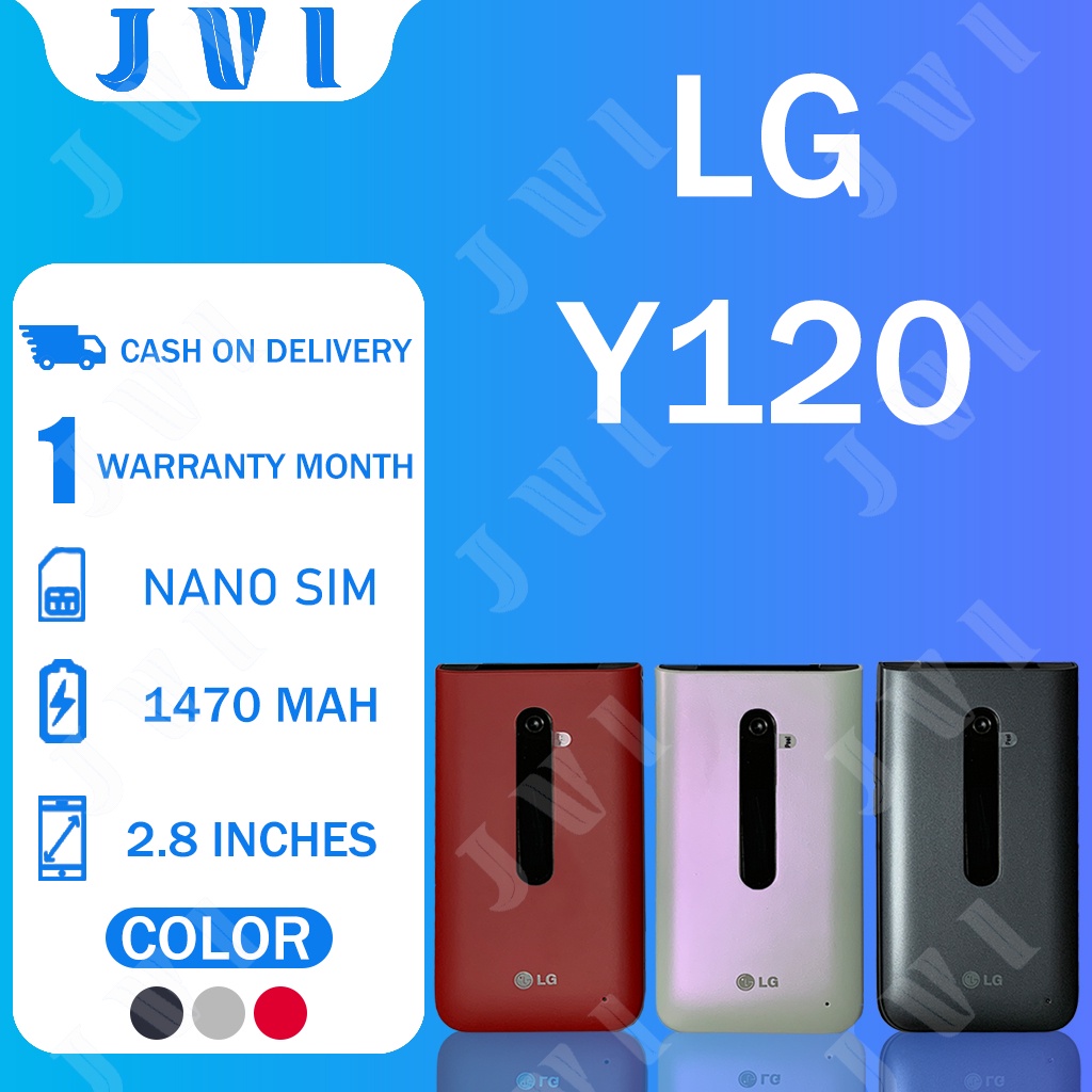 LG Y120 LG Folder 2 Flip Quad Band GSM 2G and Dual SIM Phone Screen Flip Phone Ultra Long ...