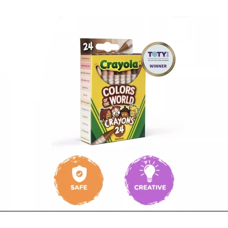 Crayola Colors of the World Skin Tone Crayons, 24 Count Age 3+ | Shopee ...