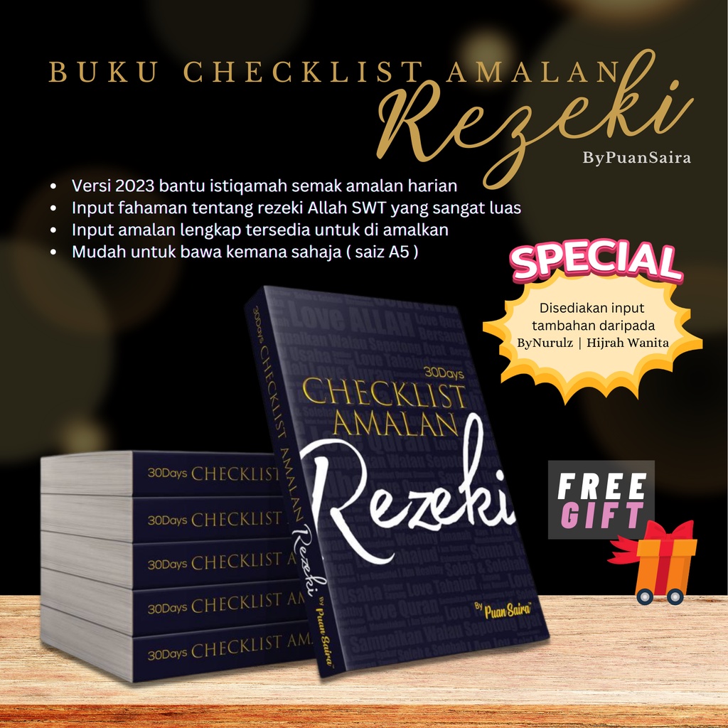 BUKU CHECKLIST AMALAN REZEKI BY PUAN SAIRA Challenge Checklist Amalan ... BUKU CHECKLIST AMALAN REZEKI BY PUAN SAIRA Challenge Checklist Amalan ...