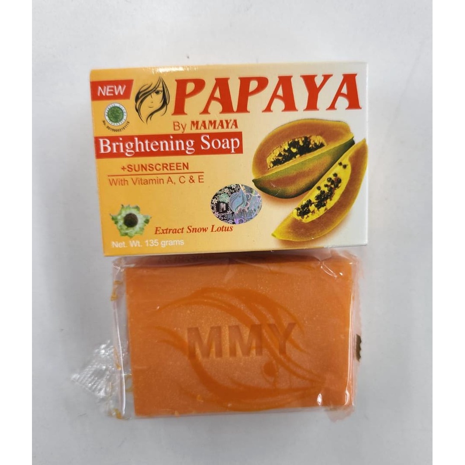 100% original, Papaya by mamaya brightening soap +sun cream with ...