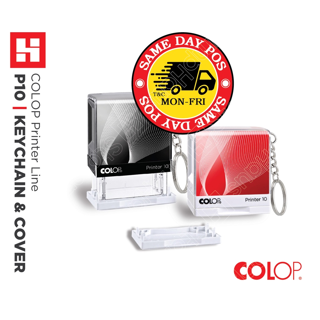 SAME DAY POS * Rubber Stamp * COLOP Printer Line Self-Inking Stamp P10 ...