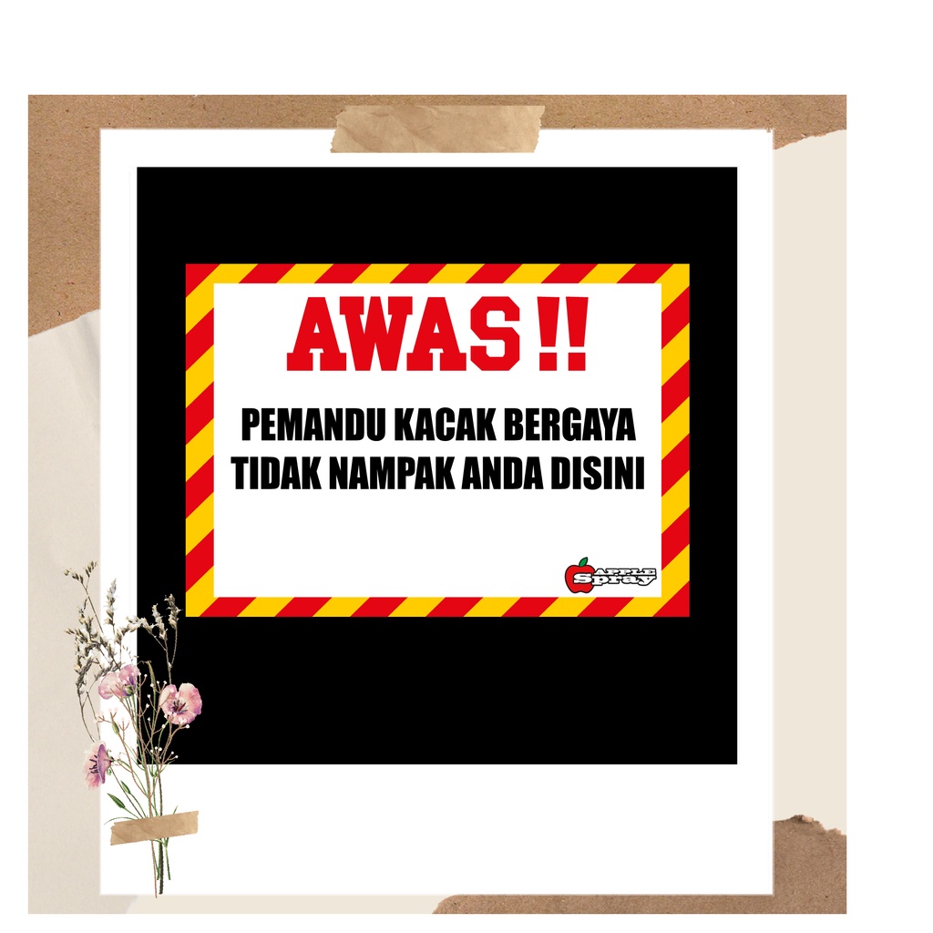 sticker awas for bus & lorry sticker awas untuk bas dan lori | Shopee ...