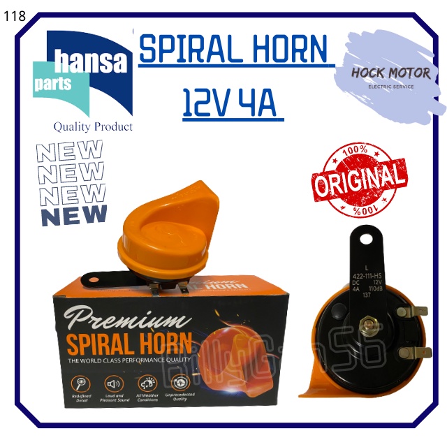 Hansa Parts Spiral Horn 12V 4A | Shopee Malaysia