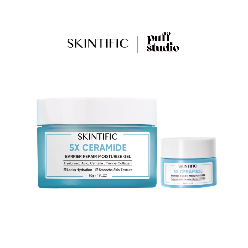 SKINTIFIC 5X Ceramide Barrier Repair Moisturizing Gel Cream (30g/ 6g ...