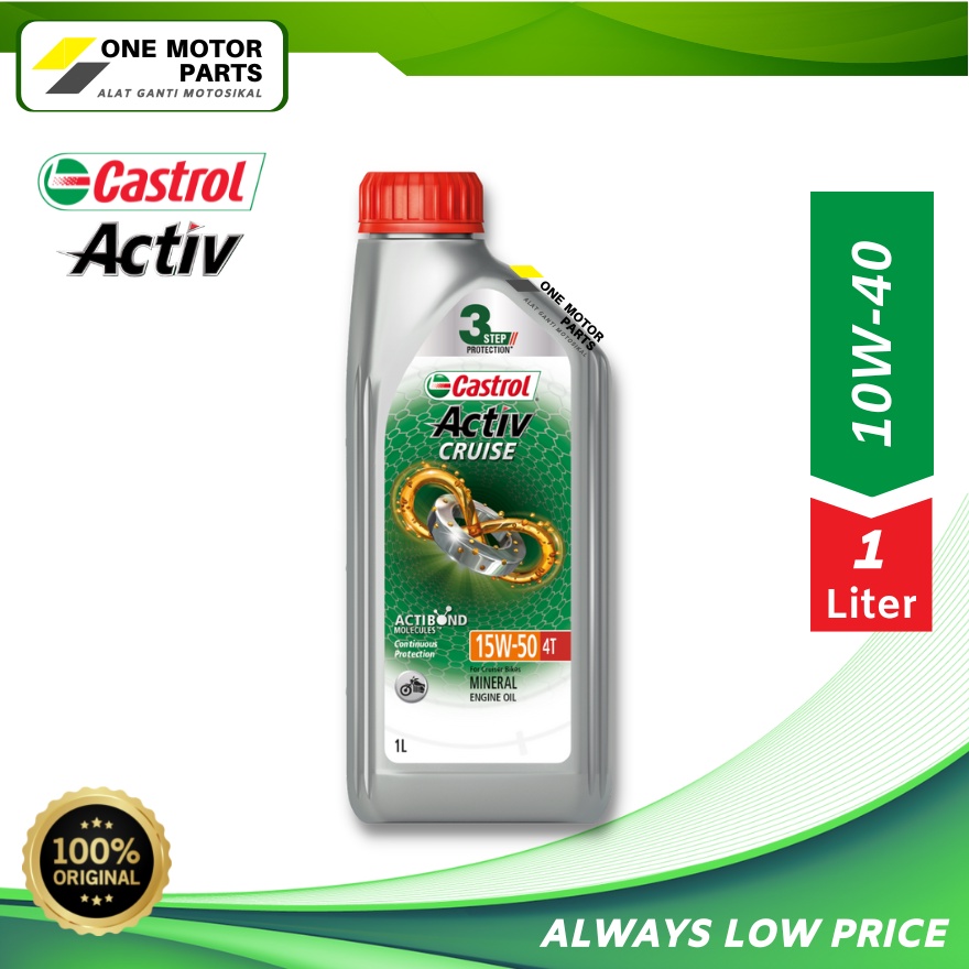 Castrol Activ Cruise 15W-50 Minyak 4T Motor Original Castrol Motorcycle ...