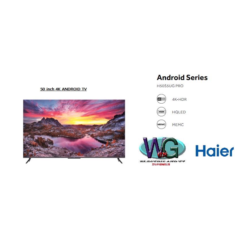 Haier 50 Inch 4K HDR Smart Android Television HQLED TV H50S5UG PRO ...