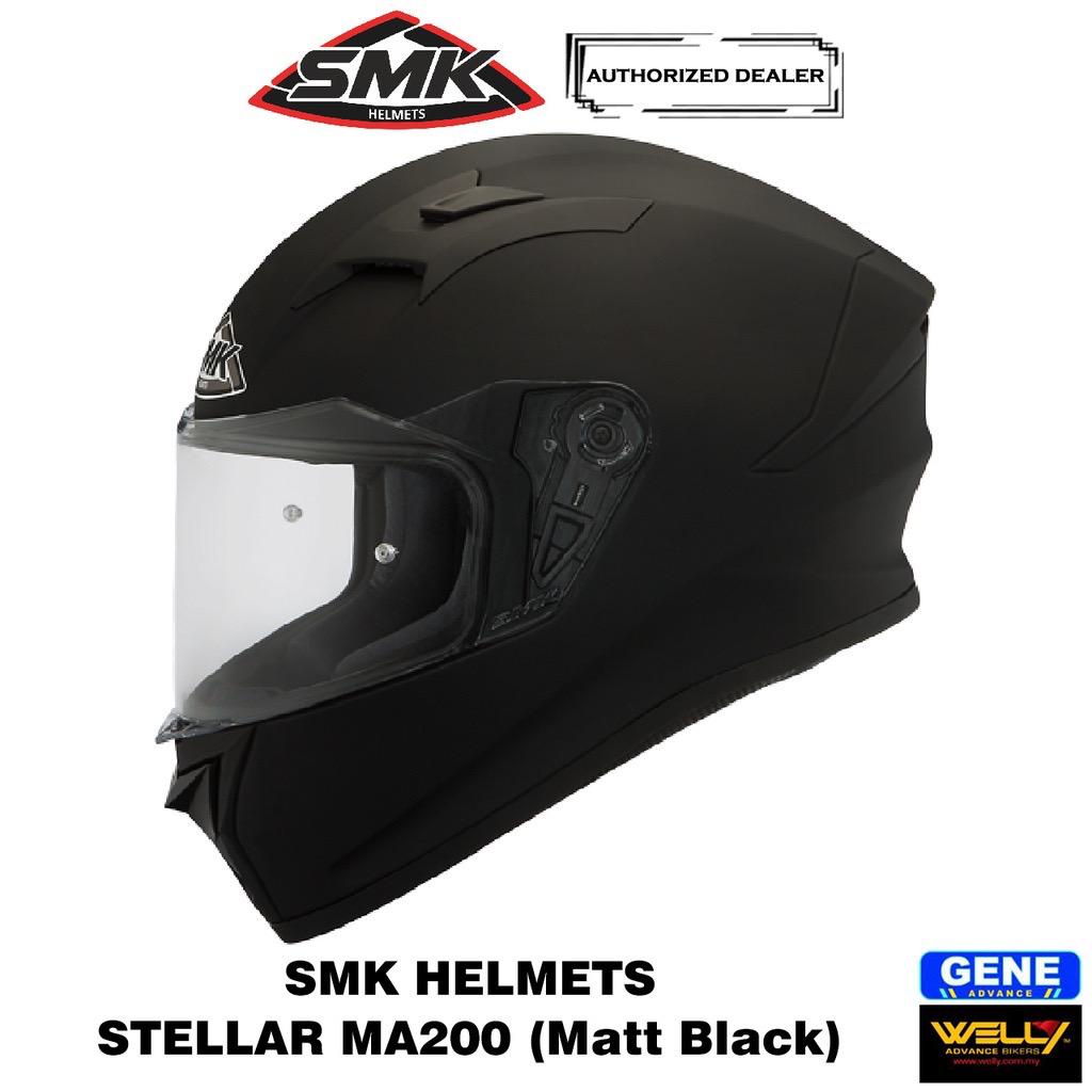 SMK Stellar GL200 Black Full Face Helmet 100% Original From Authorized ...