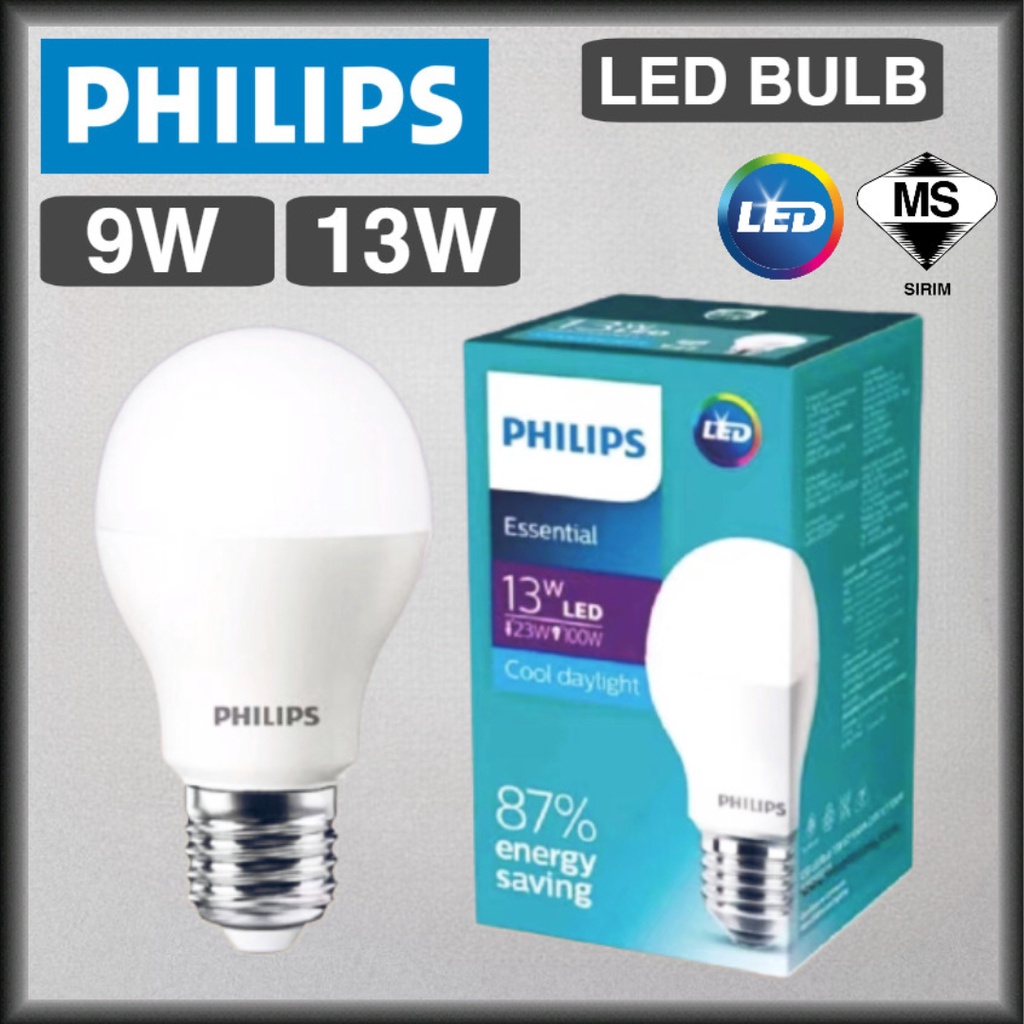 [SIRIM] PHILIPS 9W 13W E27 LED Bulb Philips LED Downlight Philips LED Ceiling Light Daylight ...
