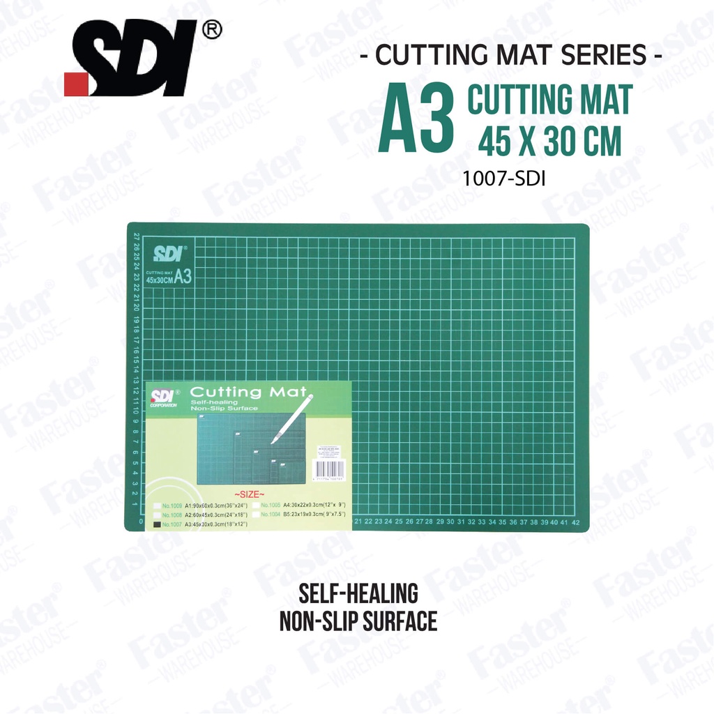 SDI A3 Size Cutting Mat Self-Healing (45cm x 30cm x 0.3cm) 1007-SDI | Shopee Malaysia