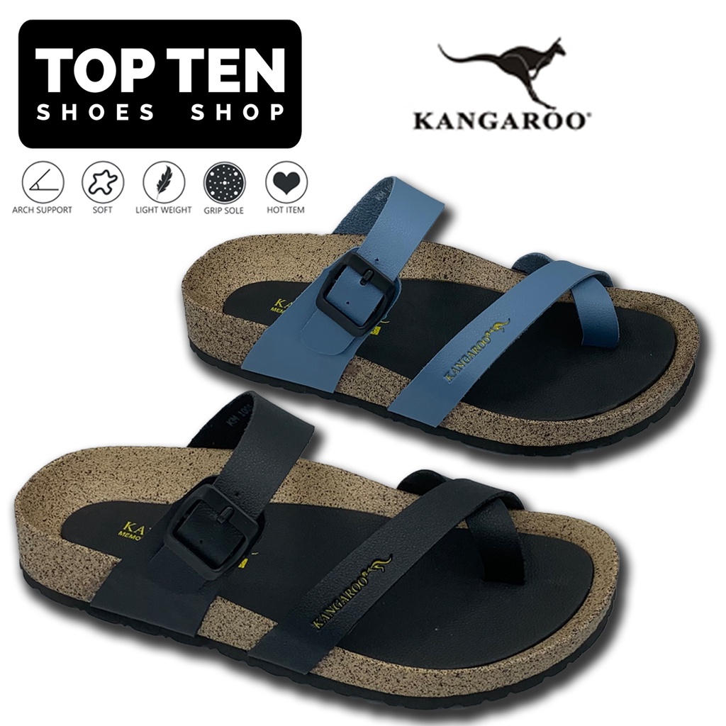 Kangaroo Lady Slipper Selipar Perempuan Slip On Sandal Black, Blue 1005 ...