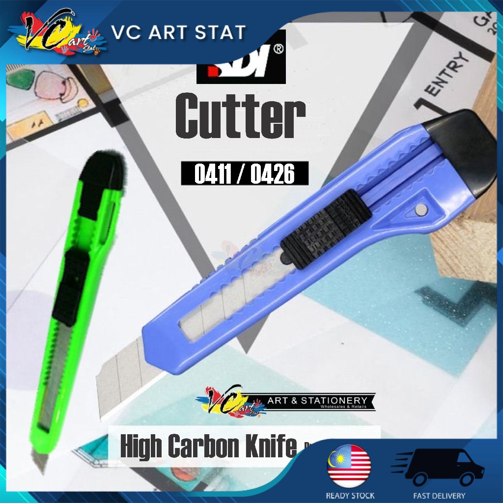 SDI Cutter Knife 0411A / 0426A Student Knife Pisau Pemotong Office ...