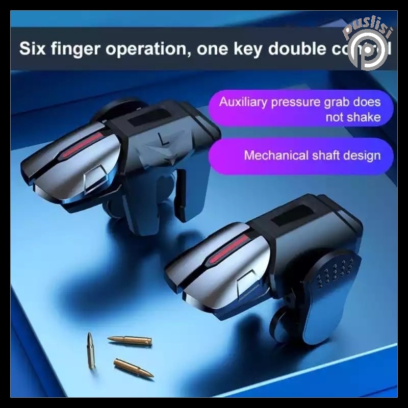 Original Six-finger Mini PUBG Mobile Gamepad Controller Game Trigger ...