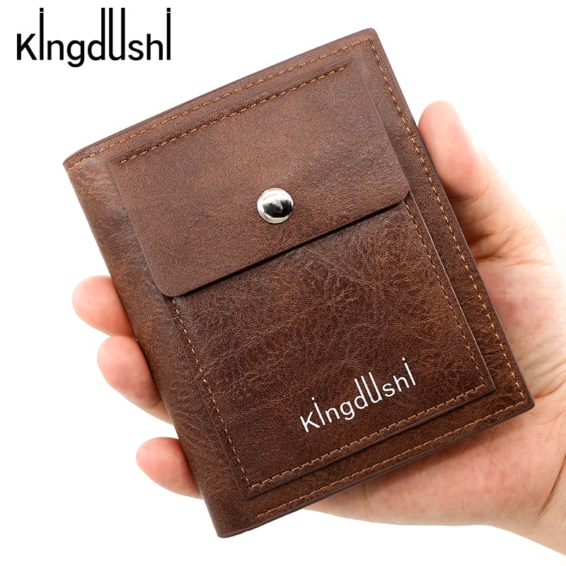 NCW-093 Kingdushi Men's Fashion Bifold Short Wallet Simple Vertical ...