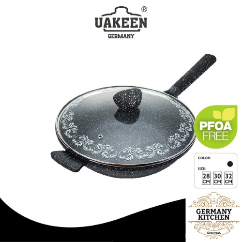 UAKEEN GERMANY 28 30 32Cm Die-Cast Granite Non-Stick Coating Deep ...