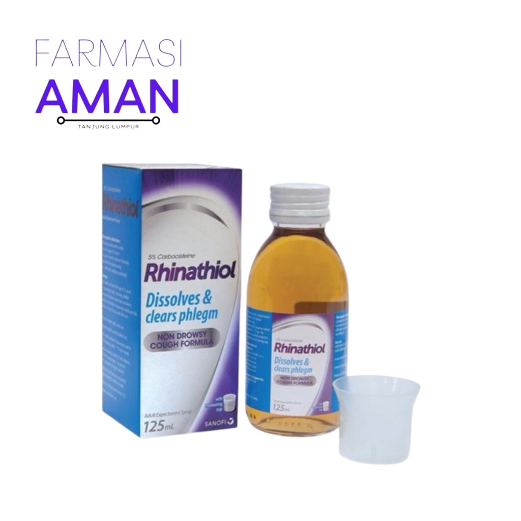 Rhinathiol Adult Expectorant Syrup 125ml (Ubat Batuk Kahak) | Shopee ...