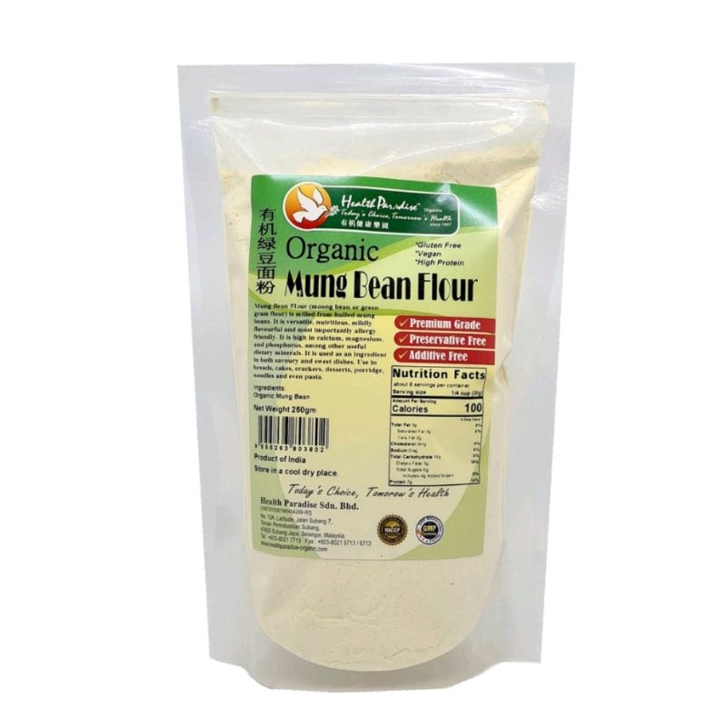 Health Paradise Organic Mung Bean Flour 250g | Shopee Malaysia